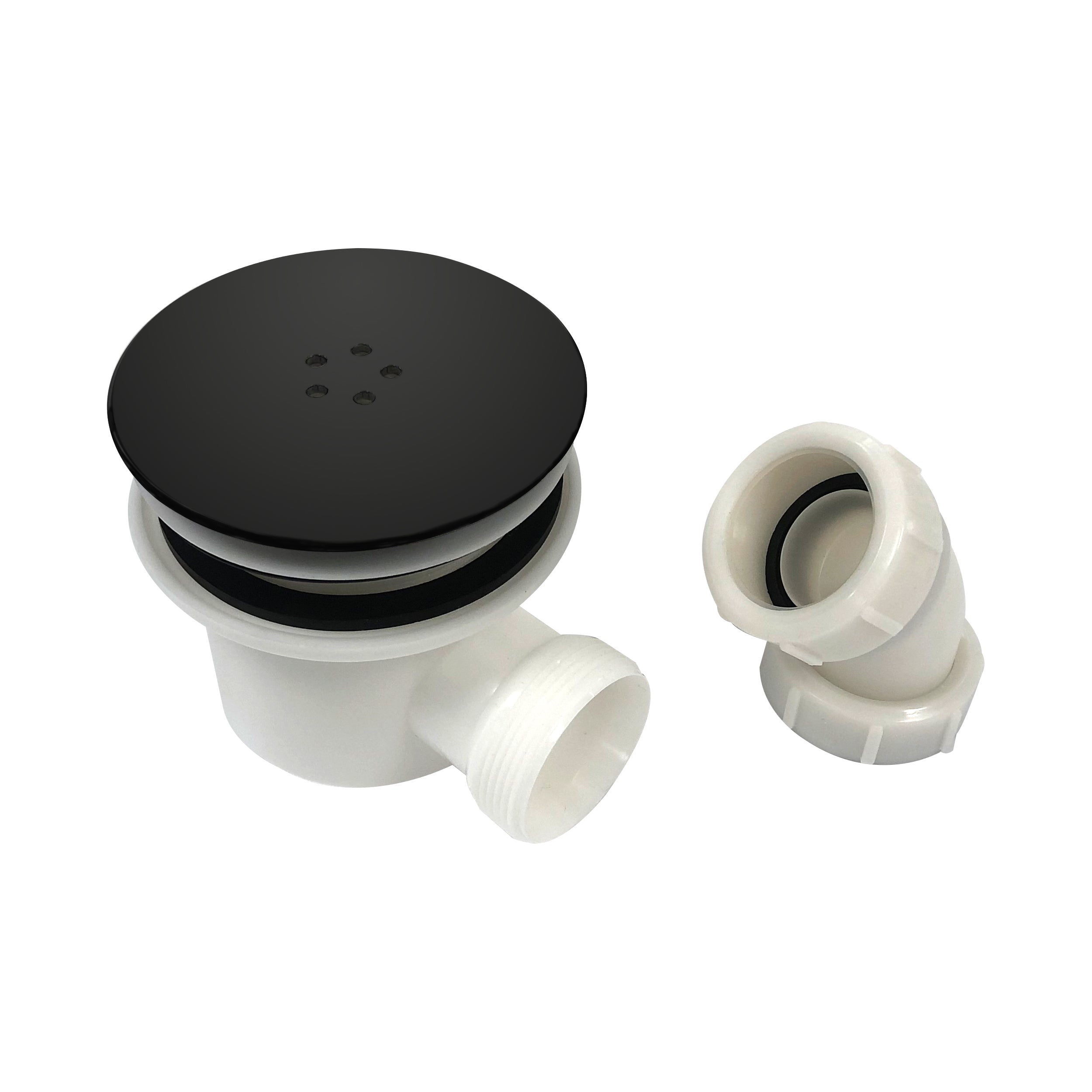 K-Vit Black Shower Waste 90mm – Fast-Flow, Low-Profile, Modern Matte ...
